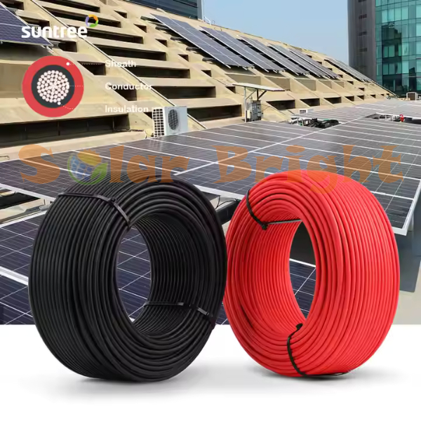 Suntree 50 100 Meter 1 Roll PV Cable Solar Cable 2.5mm2 4.0mm2 6.0mm2 ...
