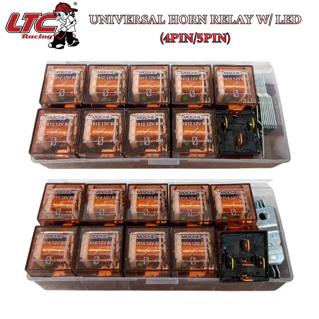 LTC 1pc HORN RELAY W/ LED (4PIN/5PIN) 12V 80A | Shopee Philippines