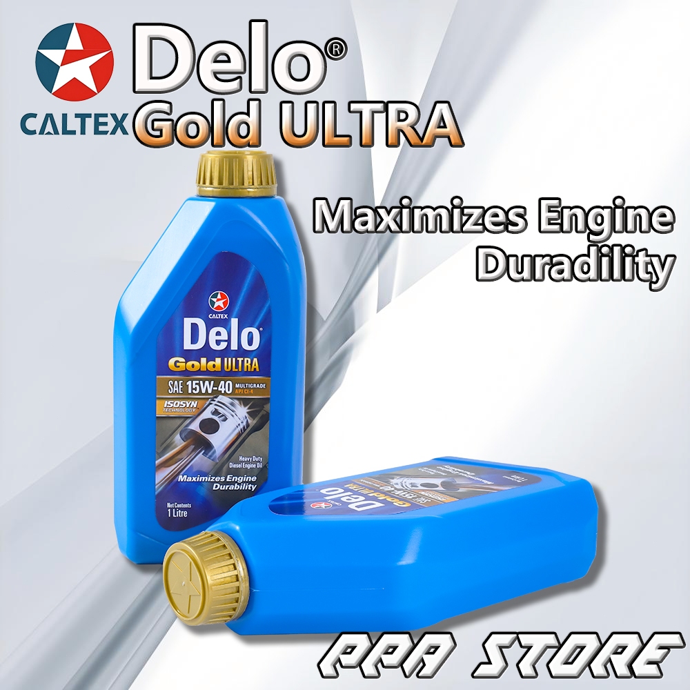 Delo Gold Ultra Engine Oil 1L CH-4 15W-40 Premium Heavy Duty Multigrade ...