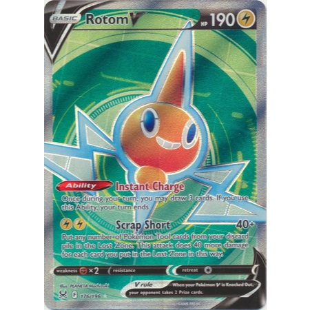 Rotom V - 176/196 - Full Art Ultra Rare Lost Origin (Pokemon Trading Cards) | Shopee Philippines