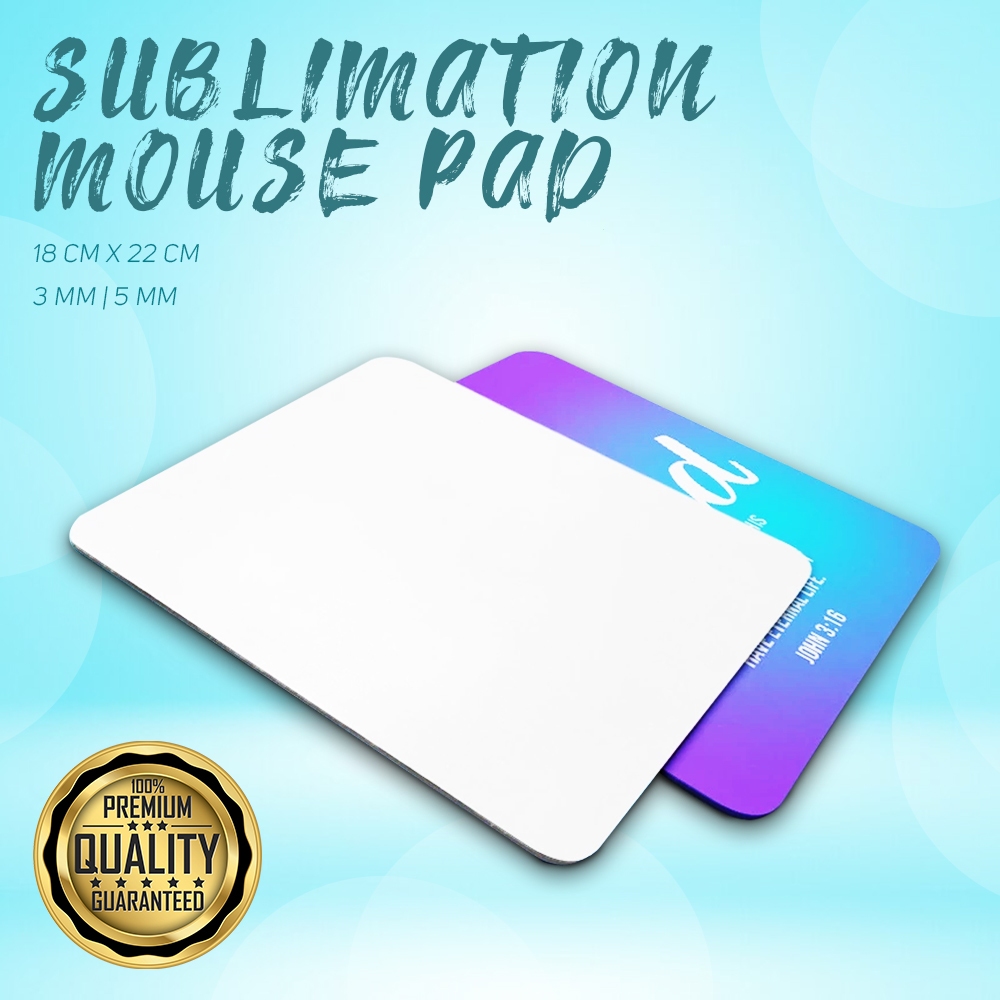 Sublimation Printable Mouse Pad Rectangle or Circle 3mm / 5mm | Shopee ...