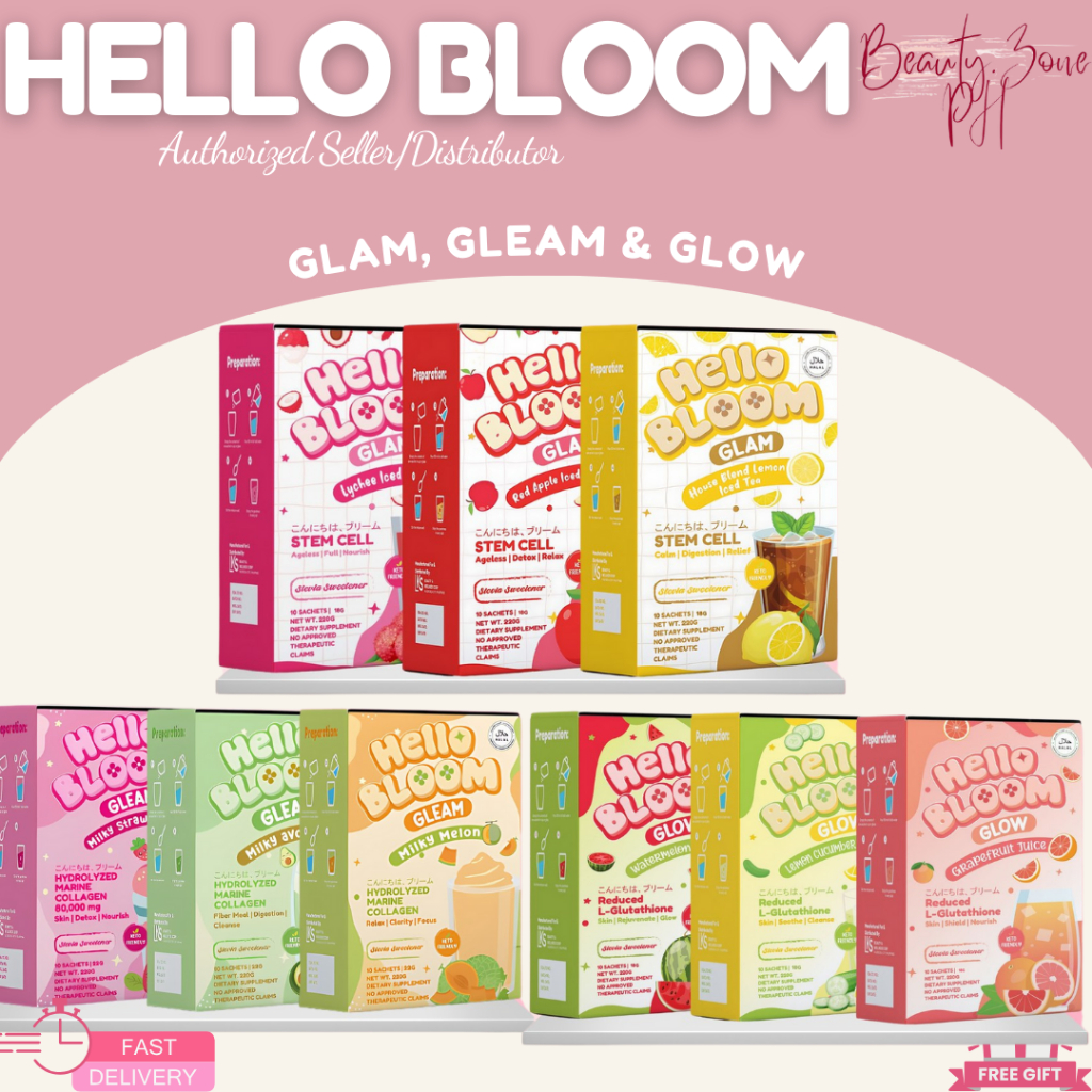 KIRAY HELLO BLOOM Collagen Drinks (Glam, Gleam & Glow) | Shopee Philippines