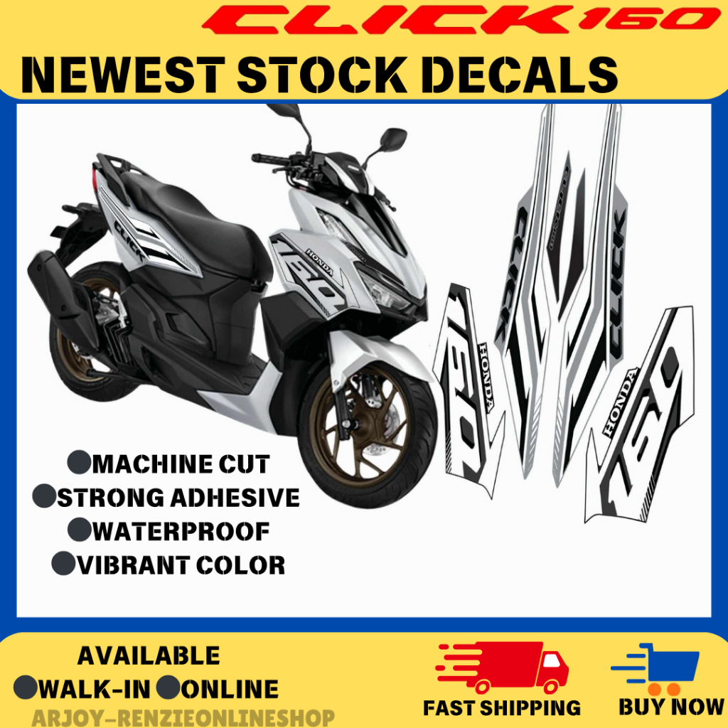 HONDA CLICK 160 NEWEST STOCK DECALS | Shopee Philippines