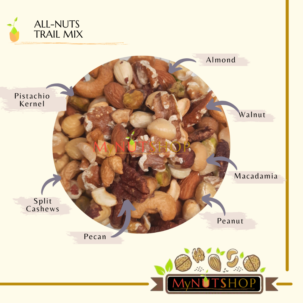 ALL NUTS TRAIL MIX I 7-in-1 Mixed Nuts I by MyNUTSHOP | Shopee Philippines