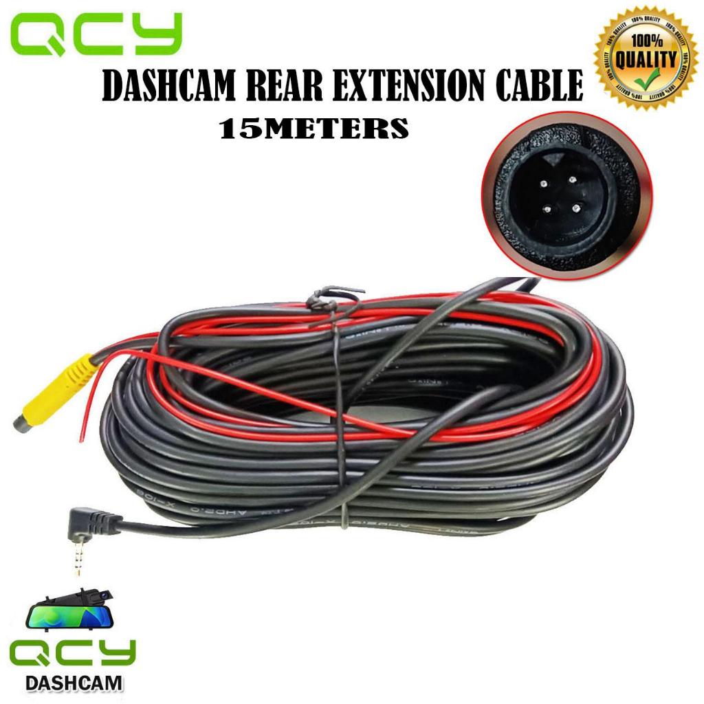 QCY 4 Pin 15meters DashCam Rear Camera Cable Long Line Cable Car ...