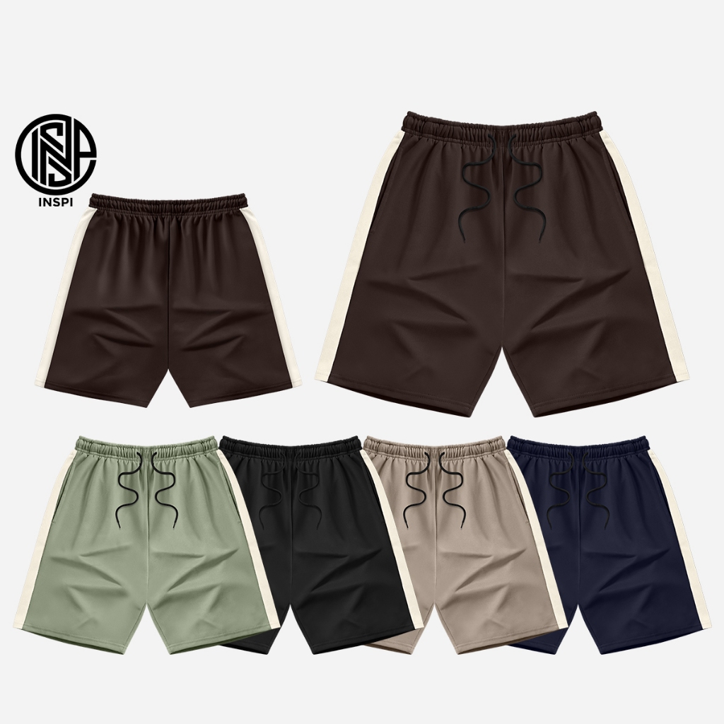 INSPI Premium Threads Walking Shorts For Men w/ Side Taping Adjustable ...