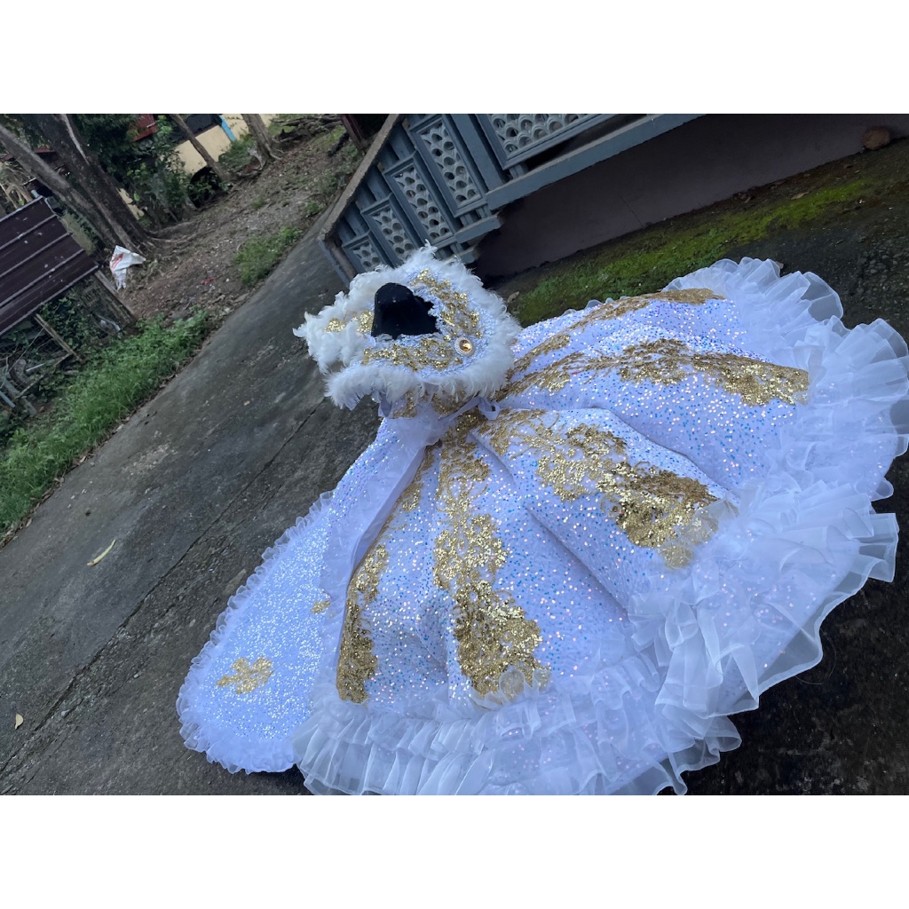 Secquence gown with raffles for kids | Shopee Philippines