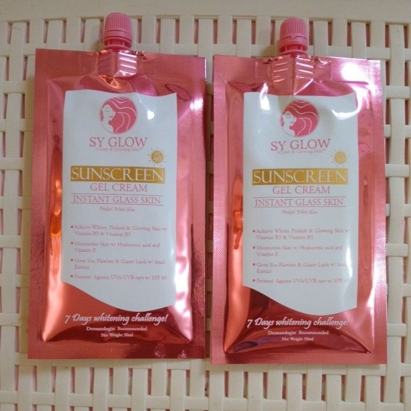 2 pcs SY Glow Sunscreen Gel | Shopee Philippines