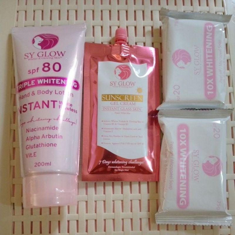 SY Glow Lotion, Soap and Sunscreen Gel Set | Shopee Philippines