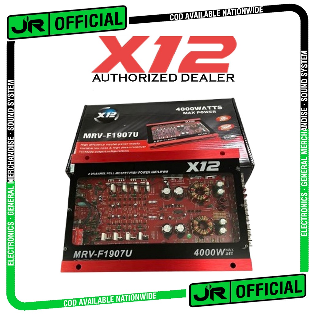 X12 (MRV-F1907U/BT) 4000 watts 4 Channel Car Audio Power Amplifier with ...