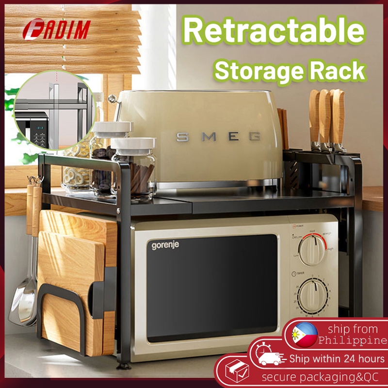 Kitchen Microwave Rack Spice Rack Expandable and Height Adjustable ...