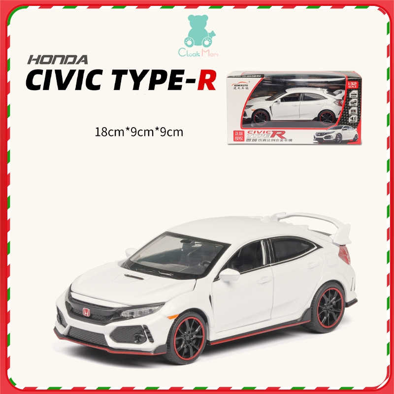 1:32 Honda Civic TYPE R Car Model Alloy Diecast Car Toy Vehicle Model ...