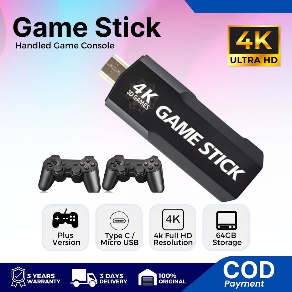 2024 New Wireless Games Sticks 10k games Video Games Stick 64GB Retro ...