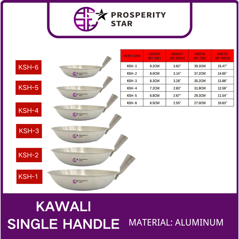 [1PC] High Quality Aluminum Pan Kawali Single Handle Frying Pan ...