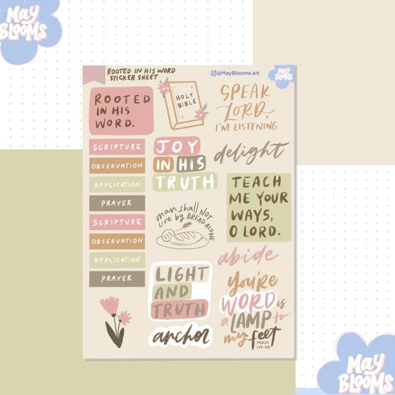 Bible Journal Sticker Sheet | Faith Sticker | Planner & Journal ...
