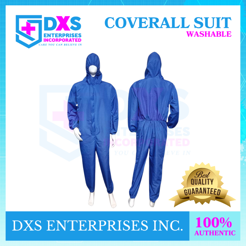 WASHABLE PPE COVERALL SUIT REUSABLE COVERALL SUIT MICROFIBER FABRIC ...
