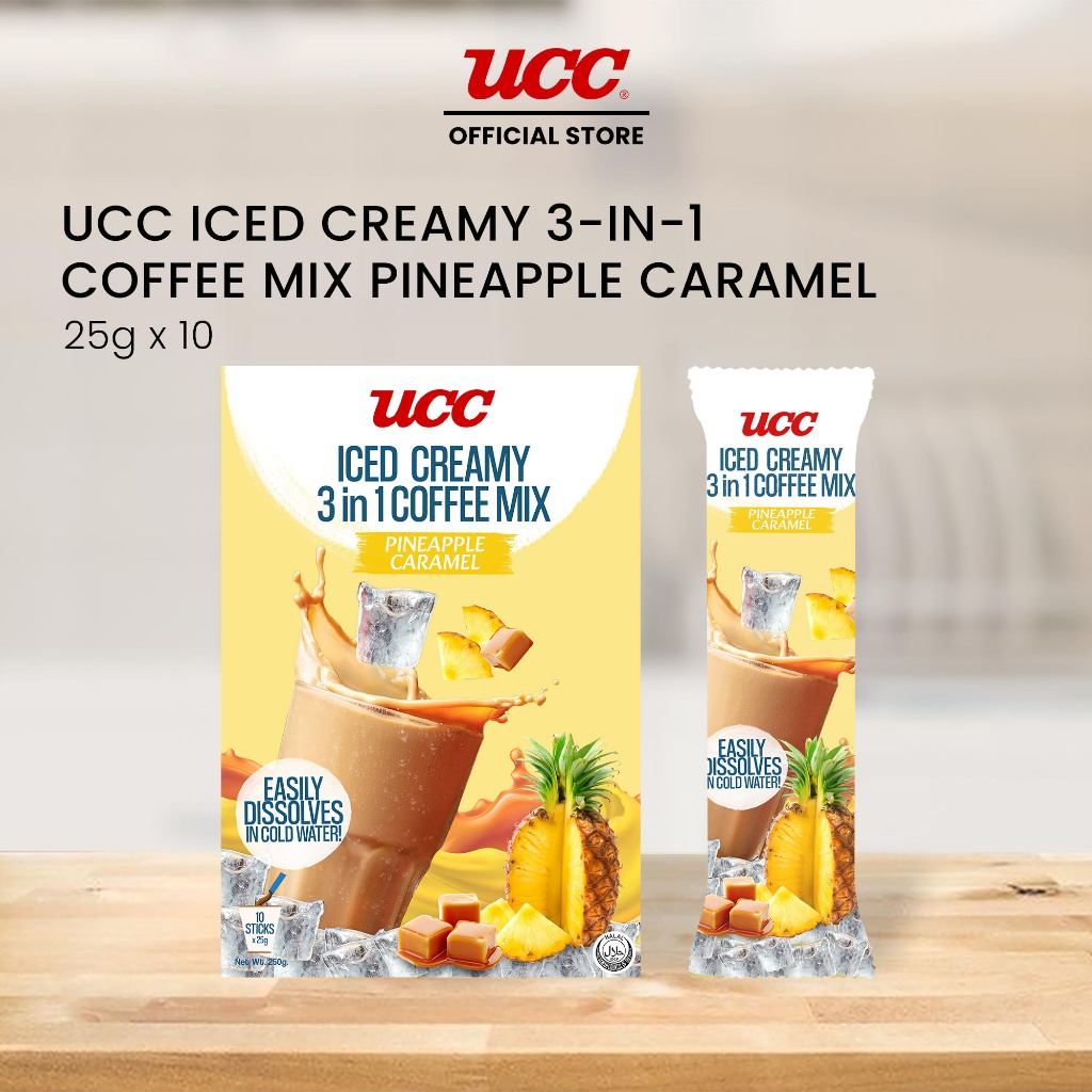 UCC Iced Creamy Fruity Pineapple Caramel 3-in-1 Coffee Mix | Shopee ...