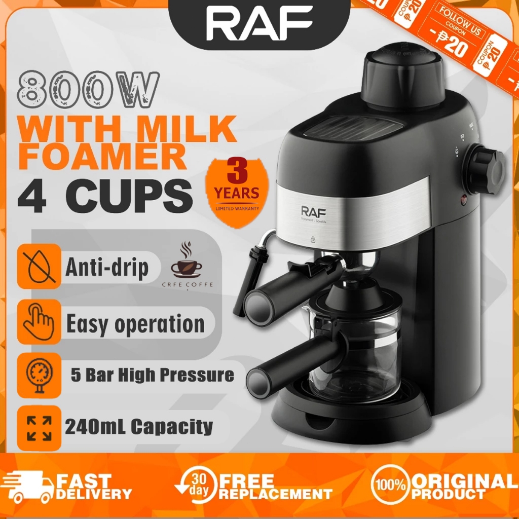 RAF Espresso Machine Italian Espresso Coffee Maker Machine with Milk ...