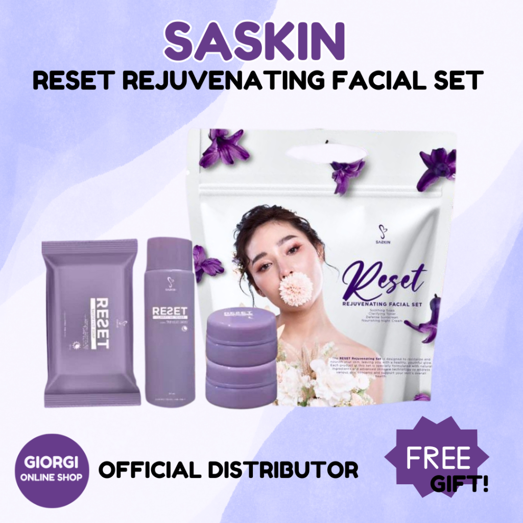SASKIN Reset Rejuvenating Facial Set 5 in 1 | Exfoliating | Cleanser ...