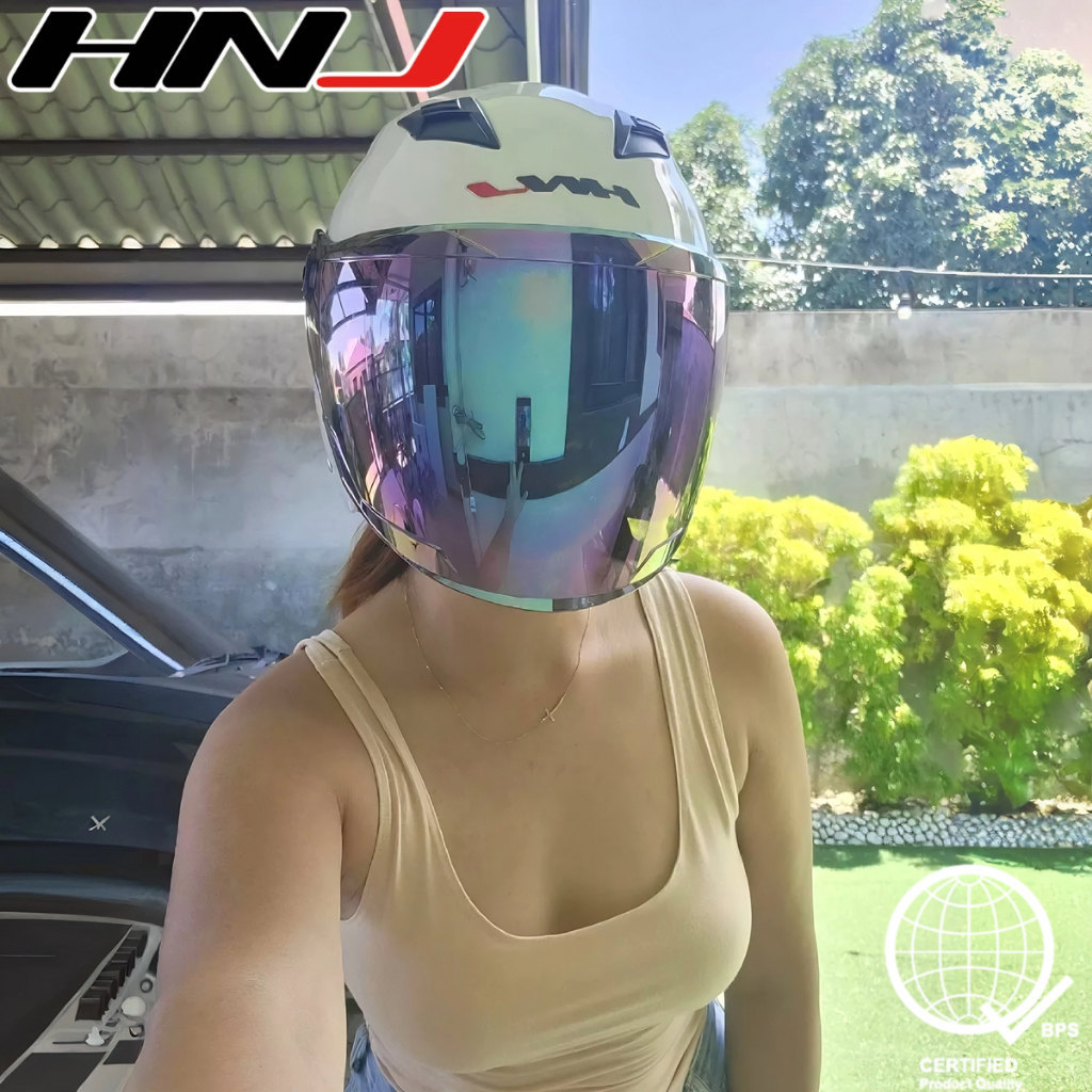 HNJ A4-001-T Motorcycle Half Face Helmet For Men And Women | Shopee ...