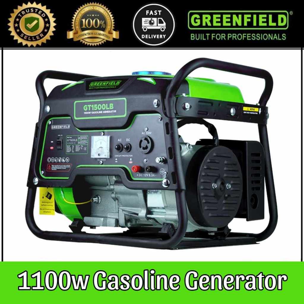 Greenfield Gasoline Generator 1100w GT1500LB | Shopee Philippines