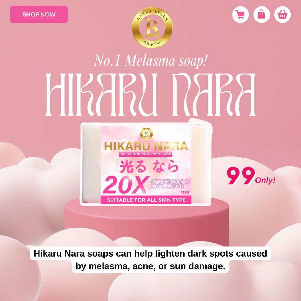 LAURA BELLE HIKARU NARA Niacinamide Bleaching Soap x20 Whitening and ...