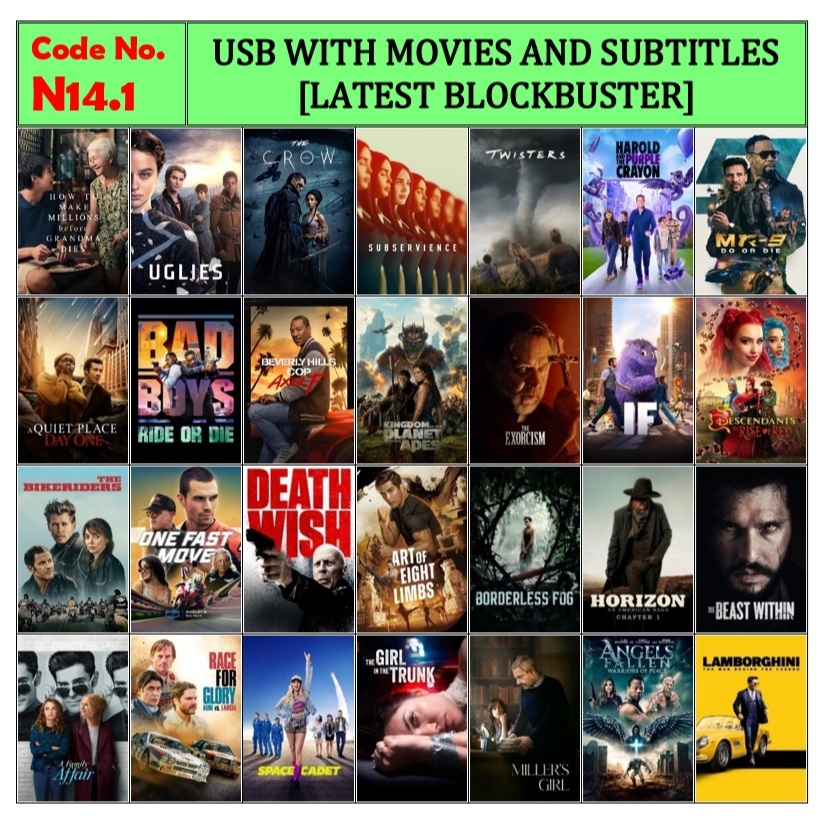 Flash Drive With Latest Blockbuster Movies Subtitle Included Code No ...