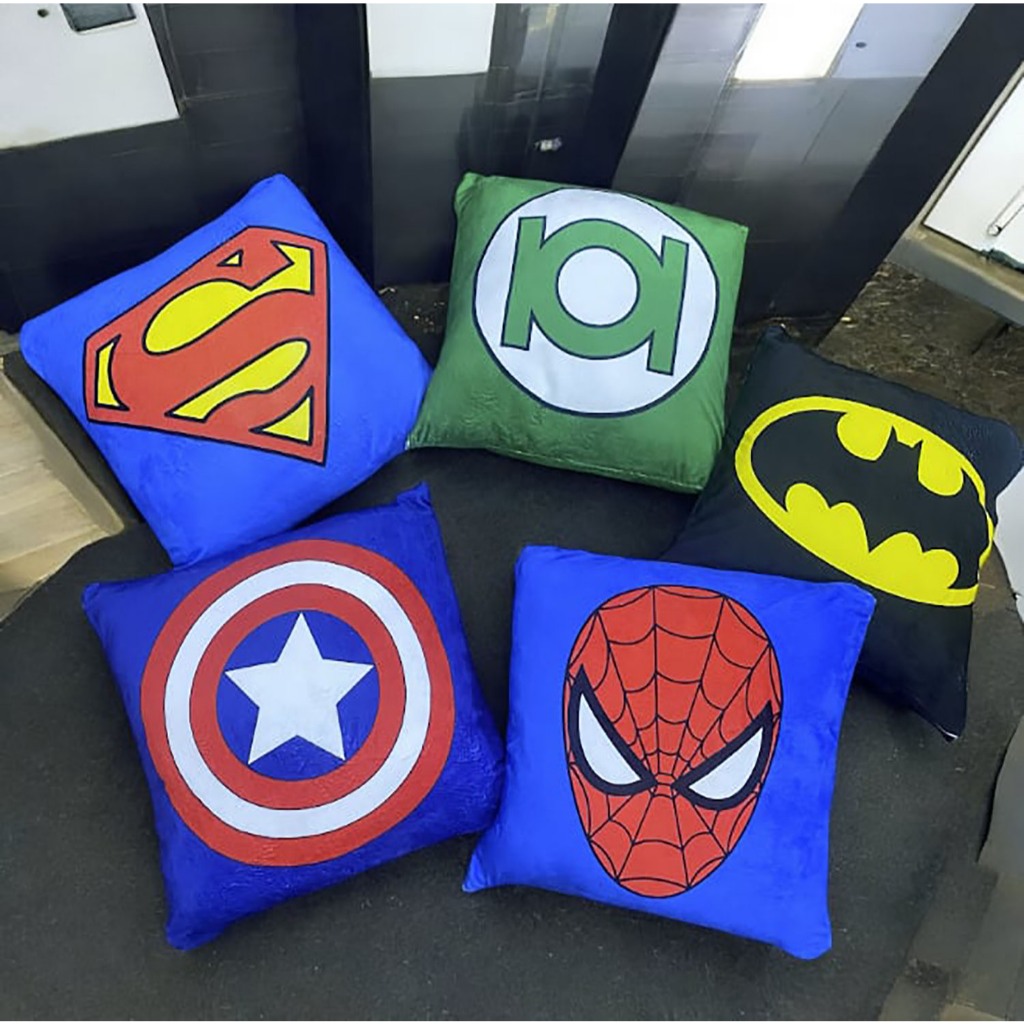 DIY PILLOW 16x16 Superhero Batman Captain America Superman Spiderman ...