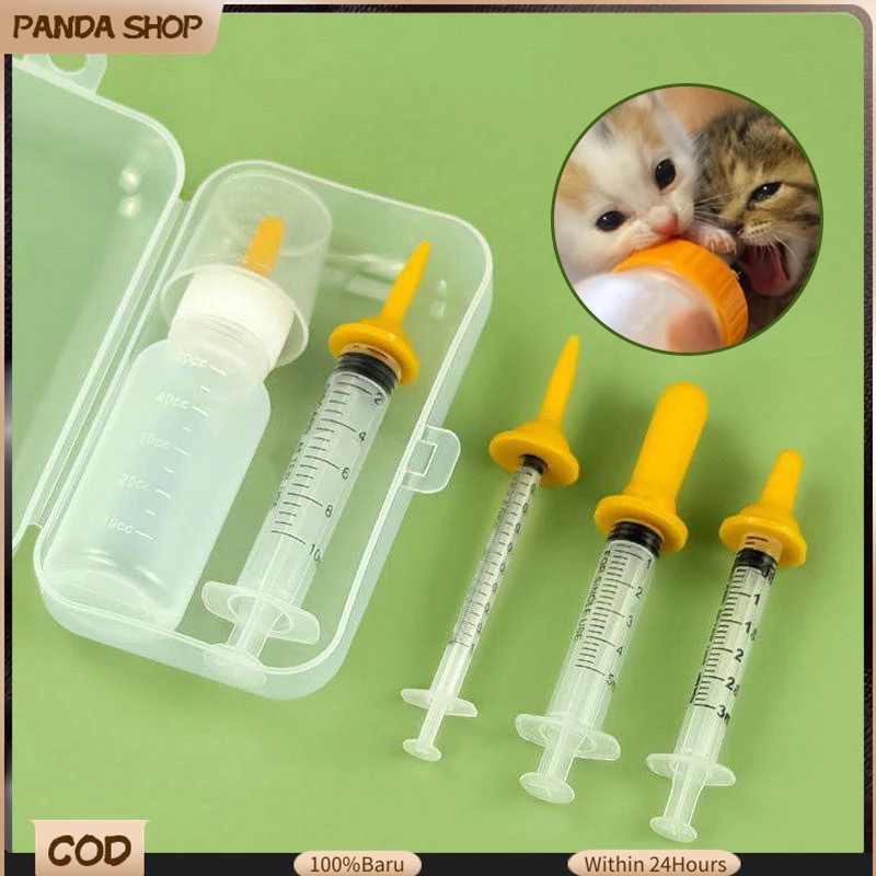 Kitten Pacifier Syringe Feeder Puppy Nursing Bottle Complete Set Food ...