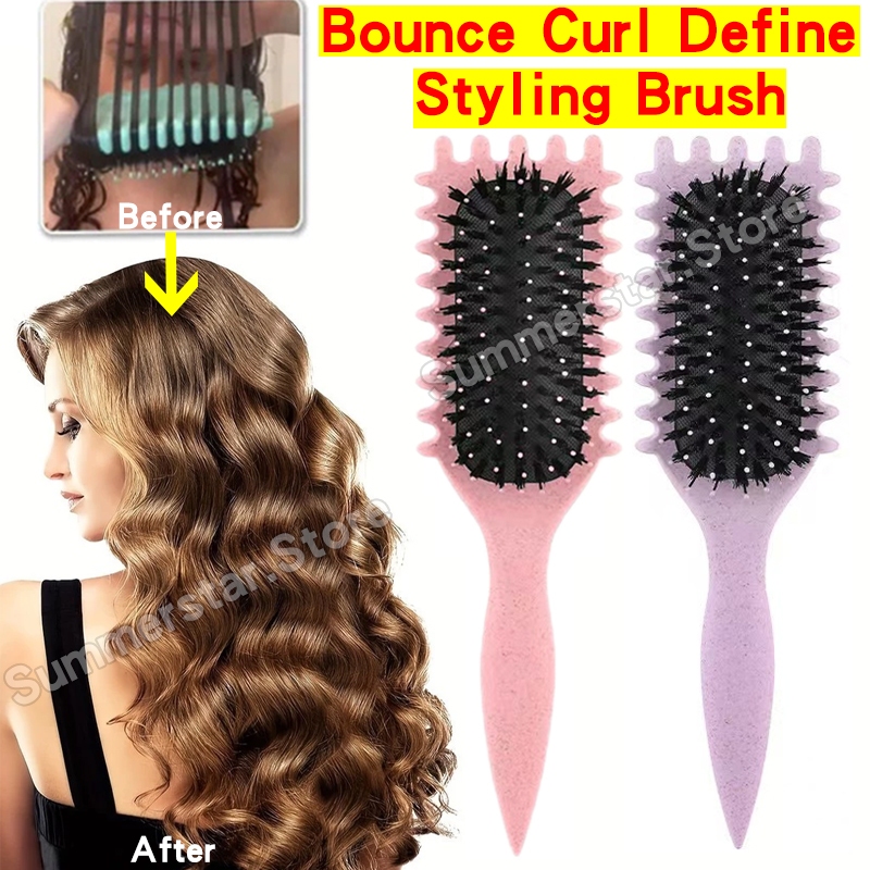 COD Bounce Curl Define Styling Brush Detangling Hair Brush Tangled Hair ...