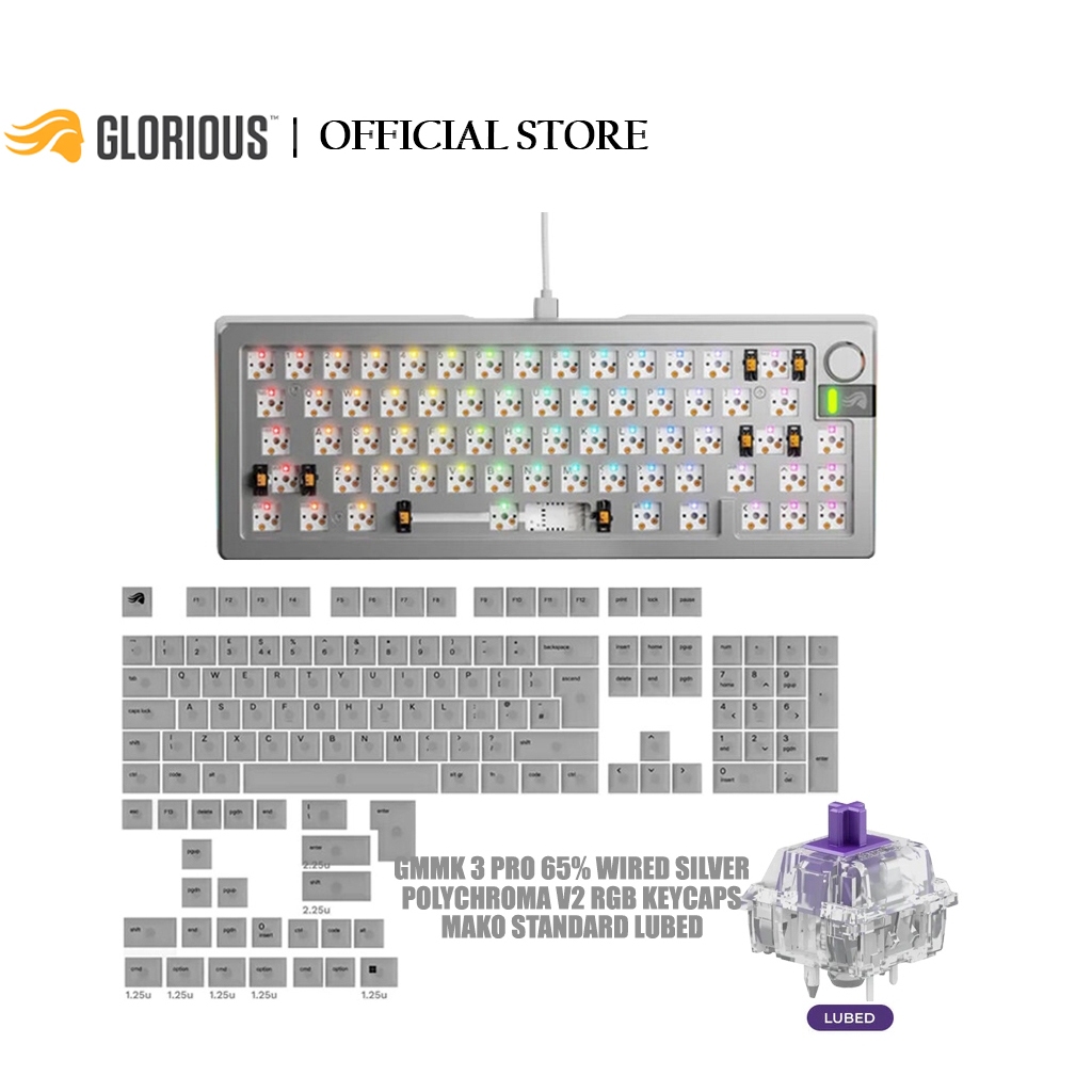 Glorious GMMK 3 PRO 65% WIRED PRE-BUILT WITH SWITCHES & POLYCHROMA V2 ...