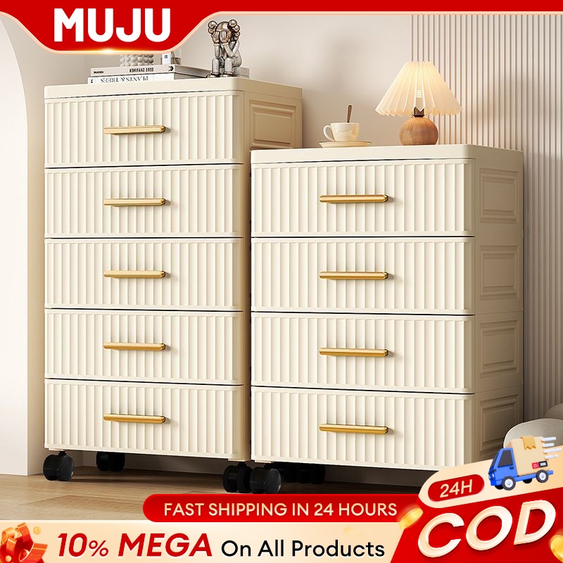 MUJU Drawer Storage Cabinet with wheel Moveable Durabox Storage Drawer ...