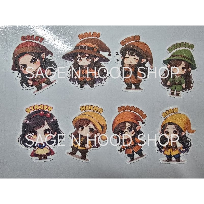 Bini Chibi Sticker Snow White and Seven Dwarfs | Shopee Philippines