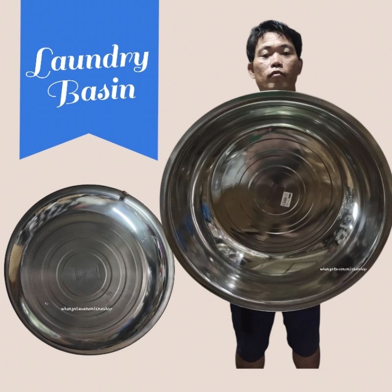 Stainless Palanggana/ Wash Basin for Laundry | Shopee Philippines