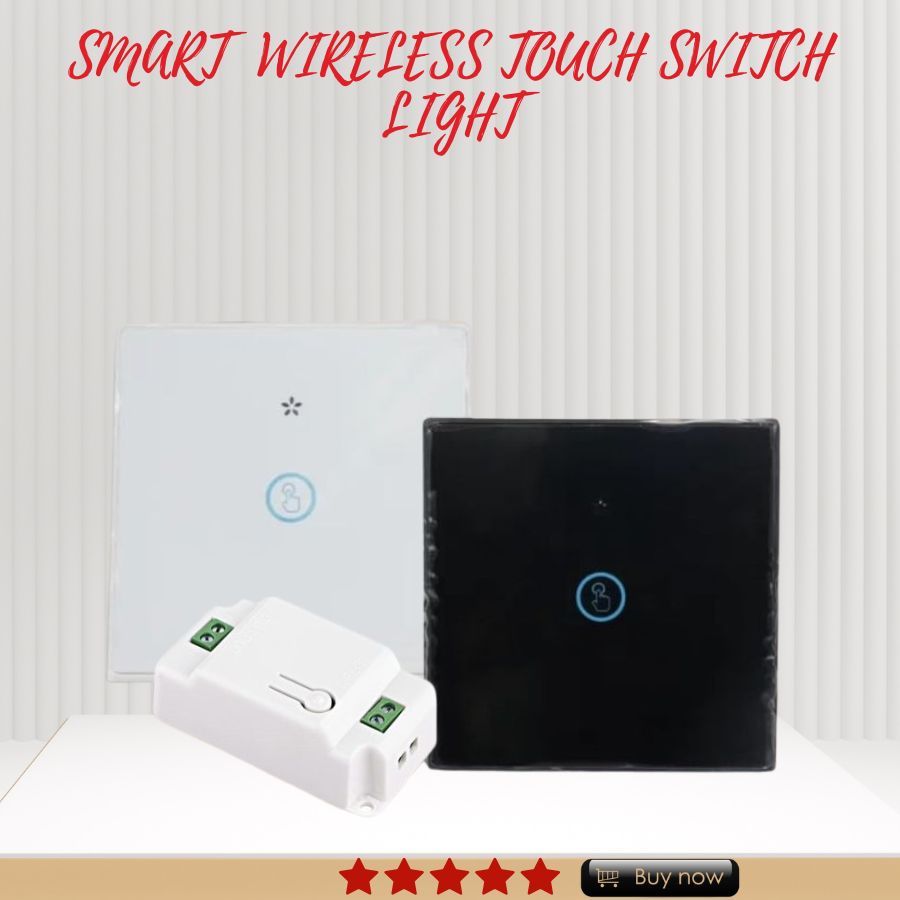 RF 433MHZ Wireless Glass Light Switch Touch Panel Remote Controller ...