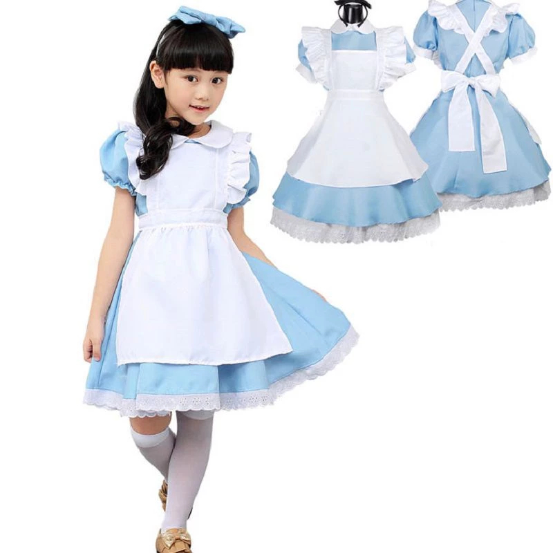 In Wonderland Anime Costumes Lolita Maid Outfits For Girls Dresses For ...