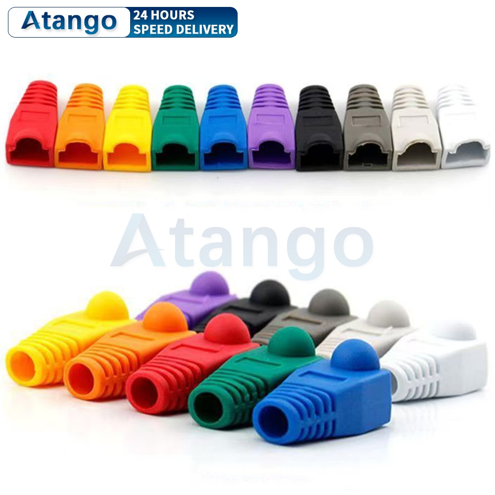 50pcs/100pcs Rj45 Rubber Boots Rj45 Ethernet Cable Connector Cover ...
