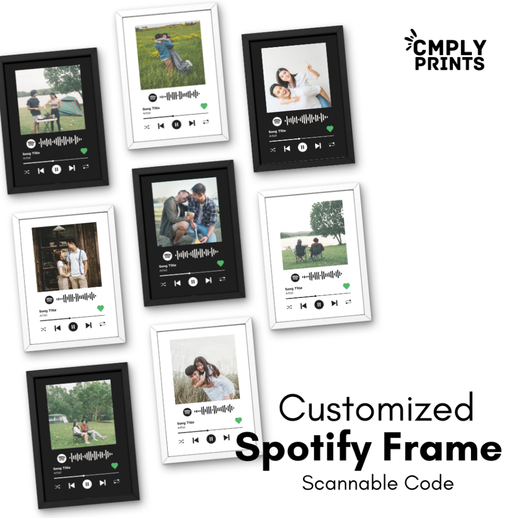 Customized Spotify Frame with Stand and FREE Ribbon (Scannable Spotify ...