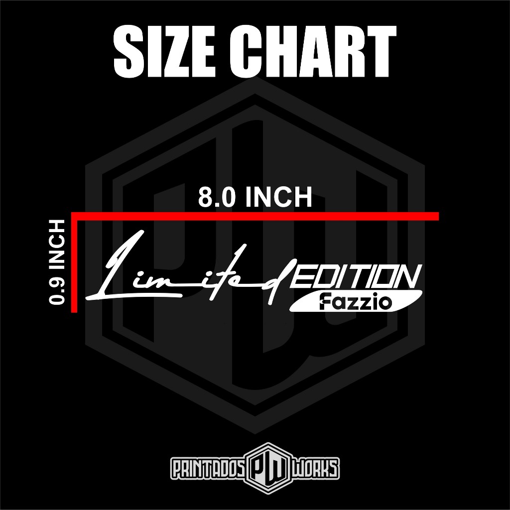 ORIGINAL LIMITED EDITION FAZZIO decal sticker cutout for car ...