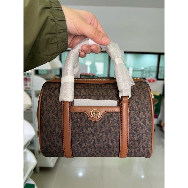 MK Small duffle bag brown | Shopee Philippines