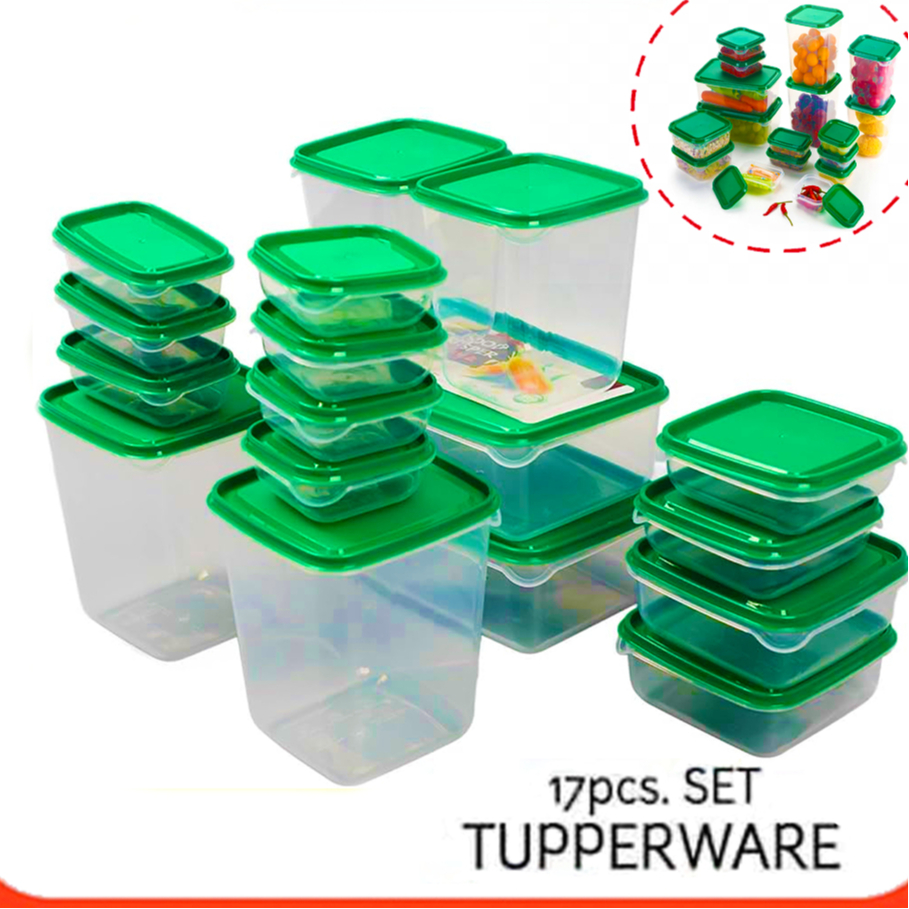 17PCS/SET Stackable Food Storage Containers Fridge Organizers With Lids ...