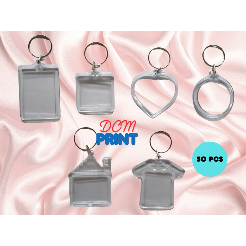 50pcs) Photo Insert Acrylic Keychain || Openable Double-Sided Acrylic ...