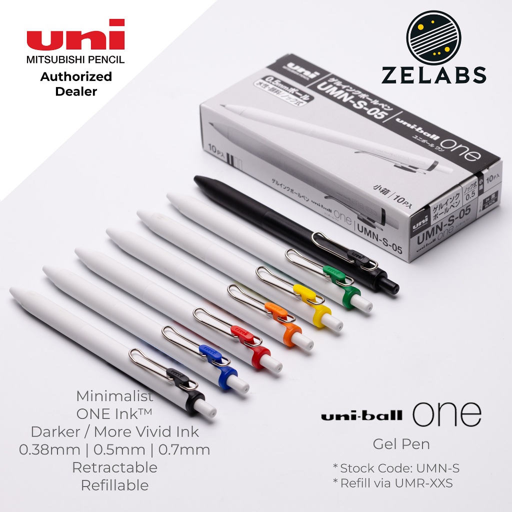 Uni Uni-Ball ONE Retractable Minimalist Gel Pen - UMN-S - 0.38mm / 0.5mm / 0.7mm | Shopee ...