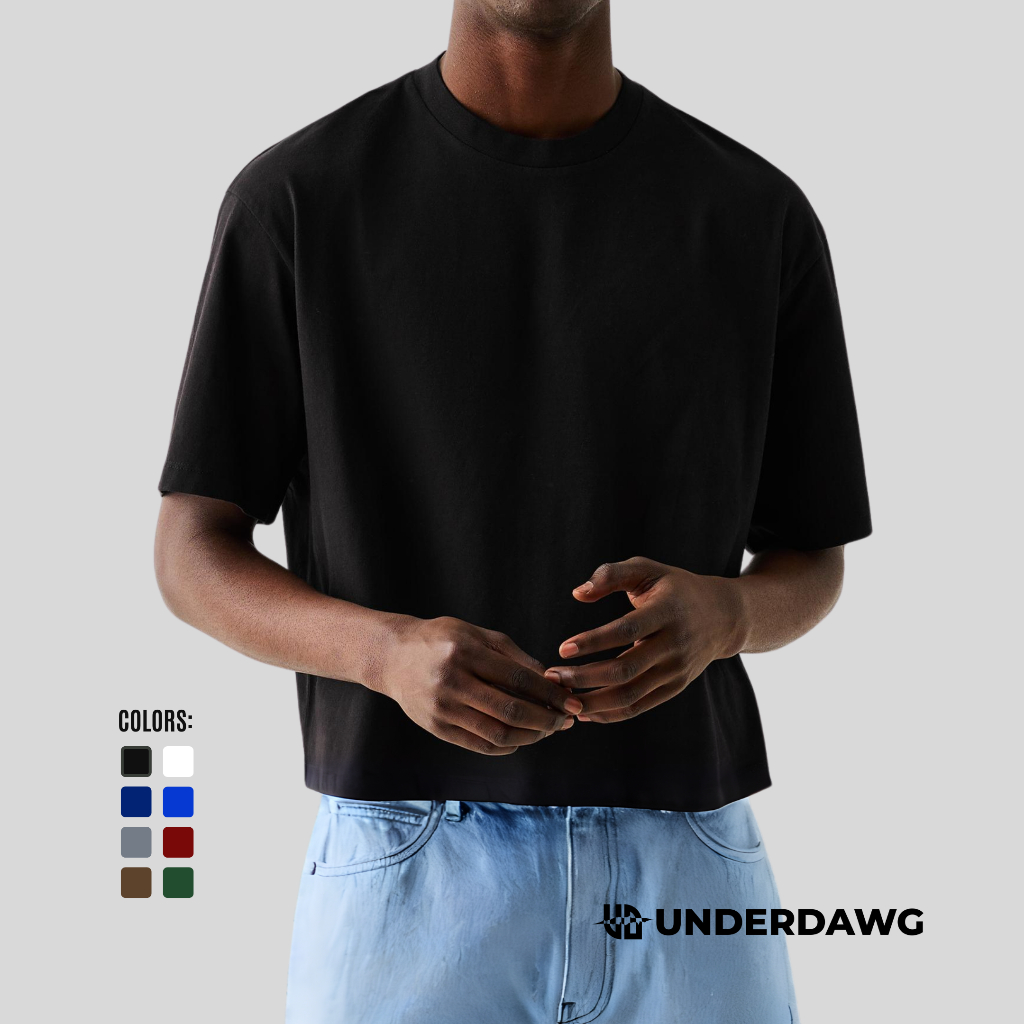 𝗨𝗡𝗗𝗘𝗥𝗗𝗔𝗪𝗚 | Premium Cropped Shirt Plain Unisex | Shopee Philippines