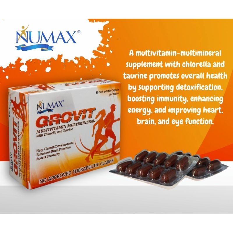 Numax Grovit Multivitamins and Minerals ( For Growth and Brain ...