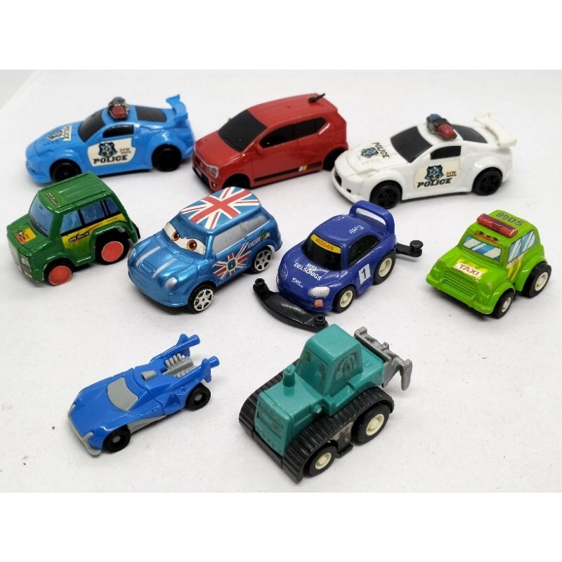 Mix Sizes Plastic Toy Cars Bundle (9pcs) | Shopee Philippines