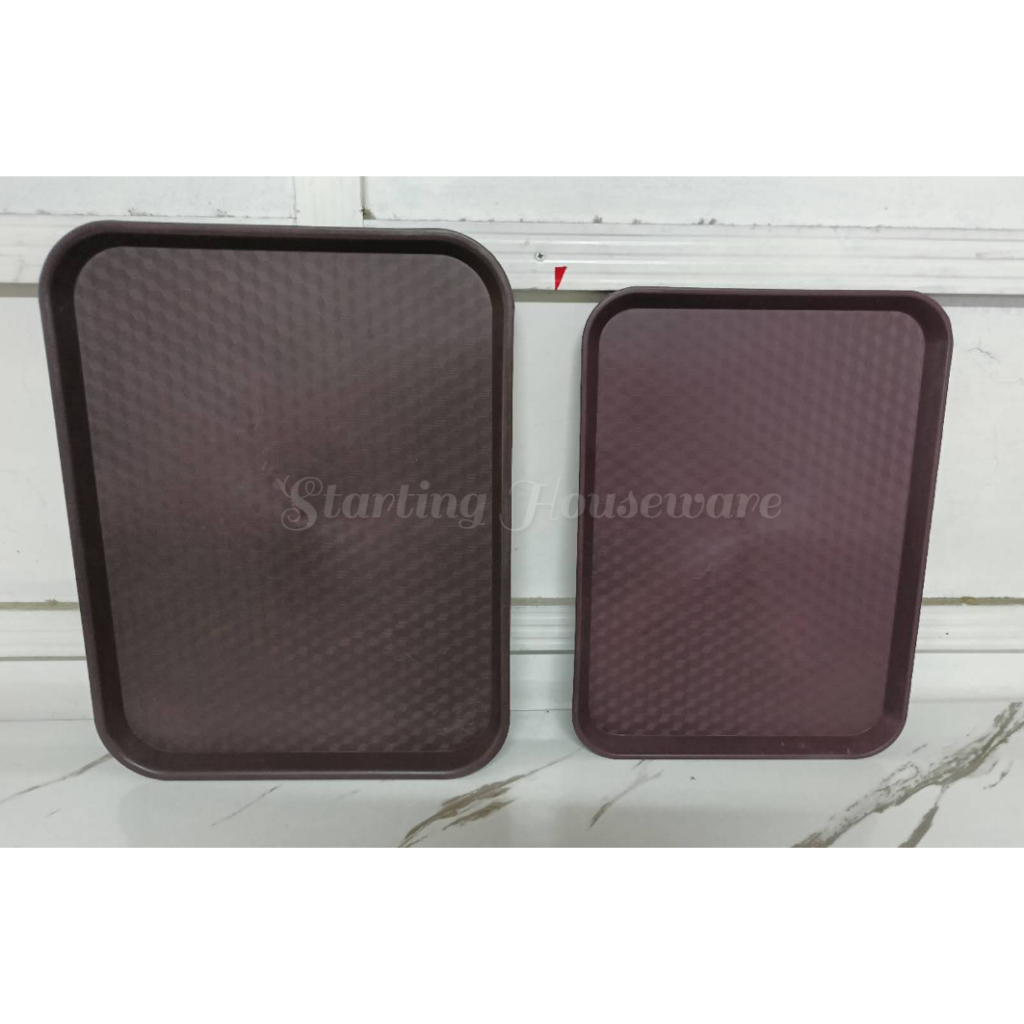 UNI-LUCKY MULTI PURPOSE BROWN TRAY/ SERVING TRAY (BIG&SMALL) | Shopee ...
