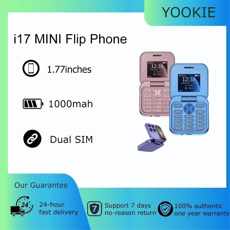 YOOKIE i17 mini Flip Phone Keypad Cellphone Keypad Phone Dual SIM Basic ...
