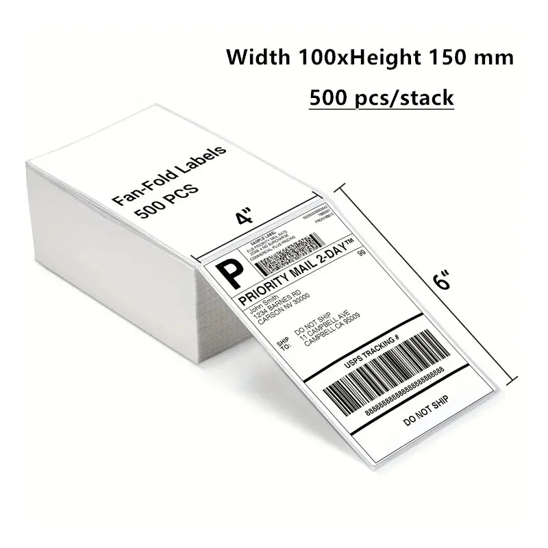 10 pcs Waybill Sticker Thermal Paper Supplies A6 100x150 (500pcs/Stack ...