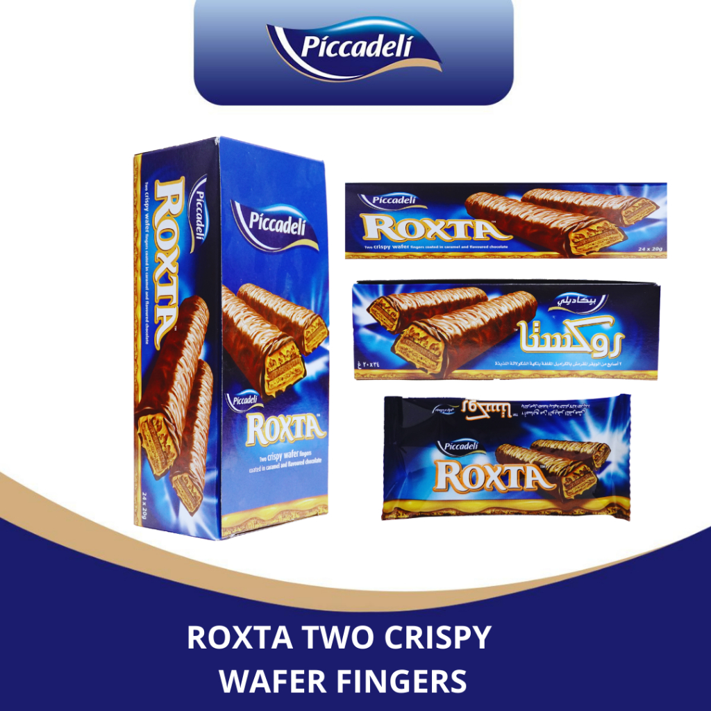 Piccadeli Roxta Crispy Wafer 2-Fingers Chocolate Bar 24x20g | Shopee ...